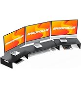 Amazon.com: ErgoFocus Dual Monitor Stand Riser, Large Wood Monitor ...