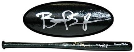 Black Mini-Bat (serial-numbered to 50) signed by Cincinnati Reds ...
