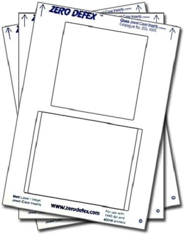 50 Zero Defex Gloss CD Jewel Case Inserts - ZDL4005 : Amazon.co.uk ...