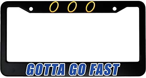 Amazon.com: MCMP Gotta Go Fast Aluminum Car License Plate Frame ...