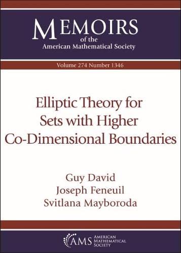 Amazon.com: Elliptic Theory for Sets With Higher Co-dimensional ...
