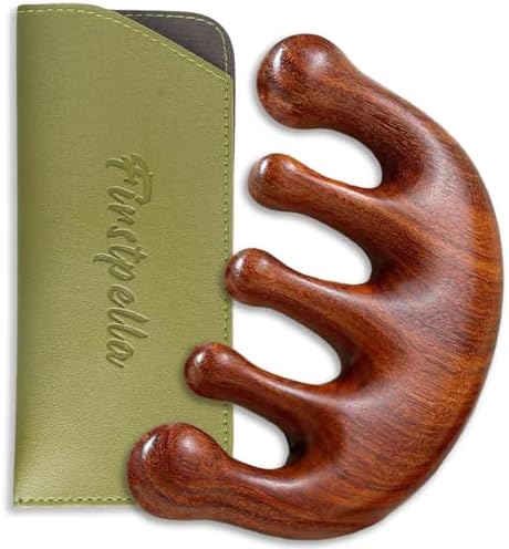 Amazon.com : FIRSTPELLA Sandalwood Scalp Detox Comb Set - Tooth Wooden ...