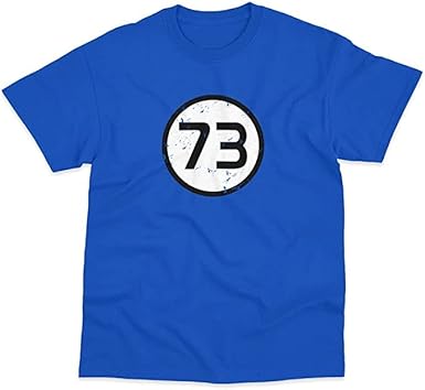 Sheldon Cooper 73 Perfect Number Big Bang Inspired T-Shirt (S) Blue ...