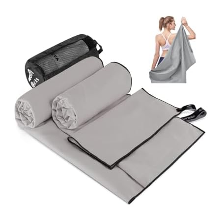 Toalla Microfibra Secado Rápido 3 Pack,Toallas para Gym Absorbentes y ...
