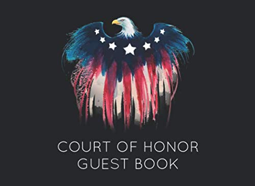 Court of Honor Guest Book: Ceremony Guest Book with spaces for name and ...