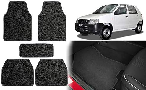 Selifaur - Set of 5 Pcs Black Carpet Floor Car Mats for Maruti Suzuki ...