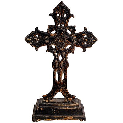 Metal Standing Cross Finial Table Decor 10" : Amazon.in