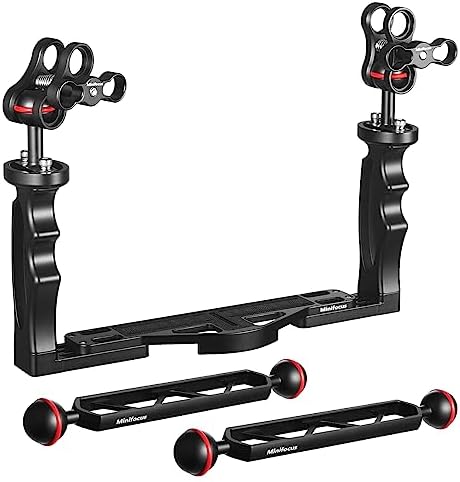 Amazon.com: MINIFOCUS Underwater Camera Handle Tray Bracket & 8" Double ...