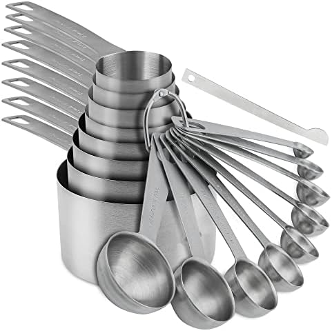 Amazon.com: AMOHEE 20Pcs Measuring Cups and Spoons Set, Includes 7pcs ...