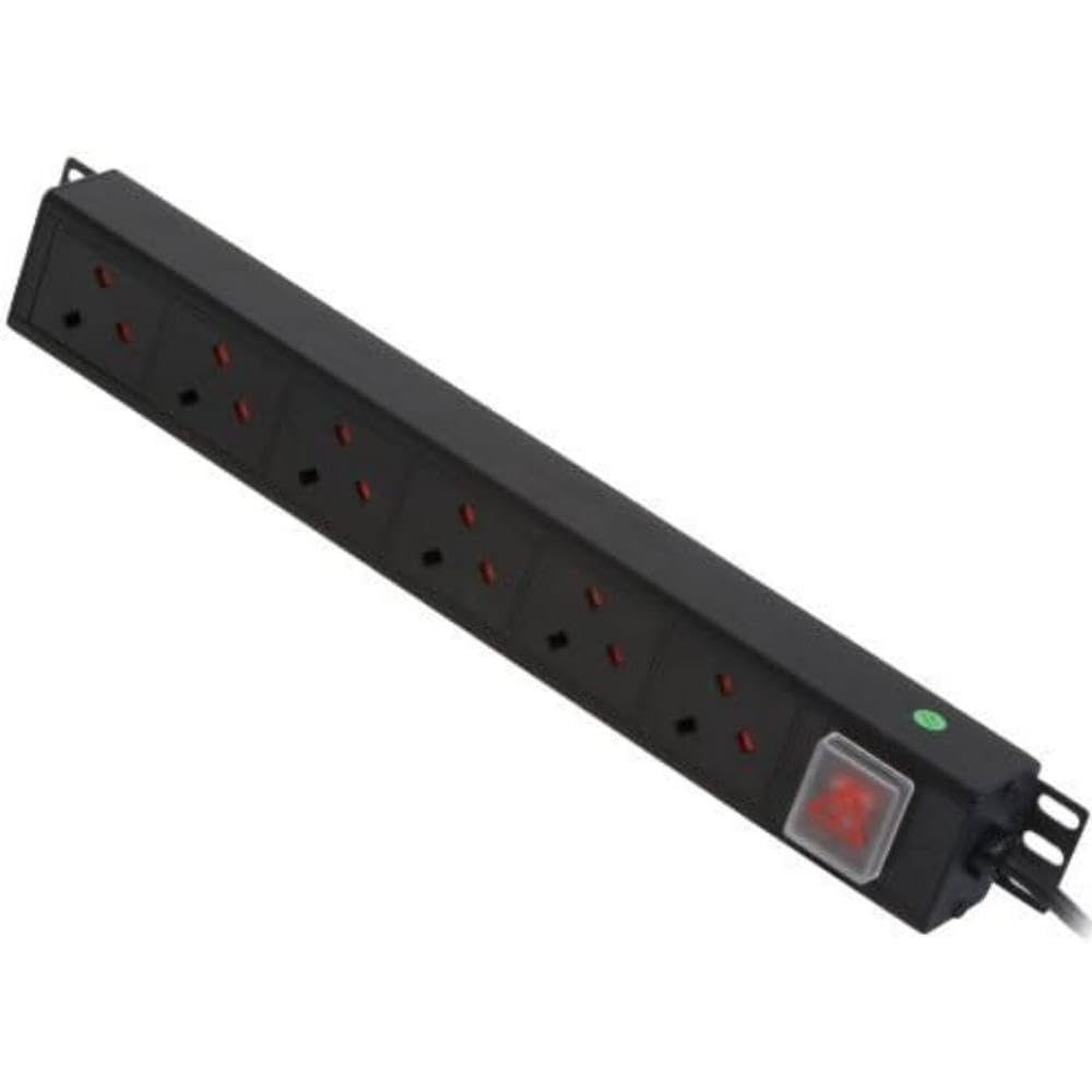 Lindy 6 Way Vertical Mount PDU (Power Distribution Unit), IEC C14 Male ...