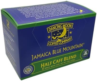 Amazon.com: Dancing Moon Jamaica Blue Mountain® Half Caff Blend, 12 ...