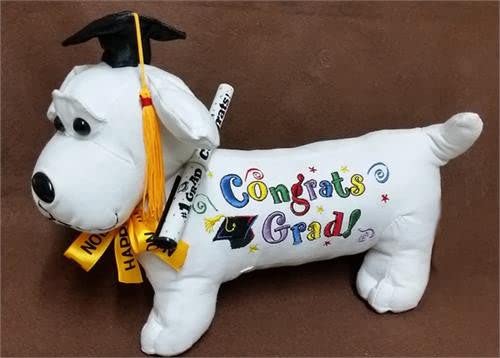 Amazon.com: Graduation Autograph Stuffed Dog w/ Pen, "Congrats Grad ...