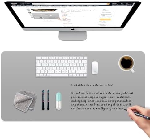 Amazon.com : AWELUX Dry Erase Mouse Pad, Real Writable & Erasable Desk ...