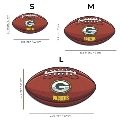 Iconic Puzzles, Green Bay Packers Crest, 100% eco-sustainable wooden ...