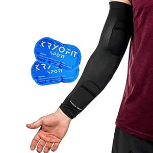 New Kryofit Cold Compression Sleeves w/Ice Pack Inserts – 2 Sleeves w ...