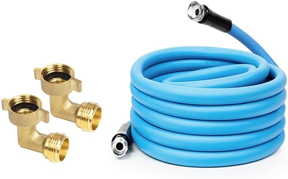 Amazon.com: QNINE 90 Degree Hose Elbow and 25ft RV Water Hose Combo Set ...