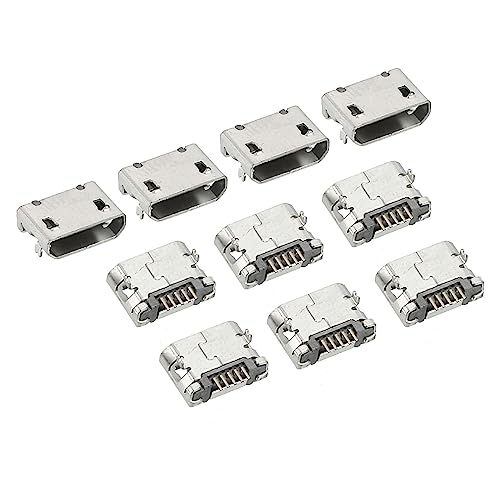 PATIKIL Micro USB Type B Connector 5Pins Female Plug Socket 90 Degree 5 ...