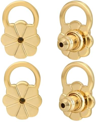 Amazon.com: Earring Backs for Droopy Ears, JIACHARMED Locking Flower ...