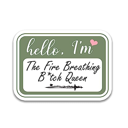 Amazon.com: Miraki The Fire Breathing B*tch Queen Sticker, Bookish ...