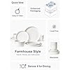 Amazon.com | LE TAUCI Ceramic Plates and Bowls Set for 4, 12-Piece ...