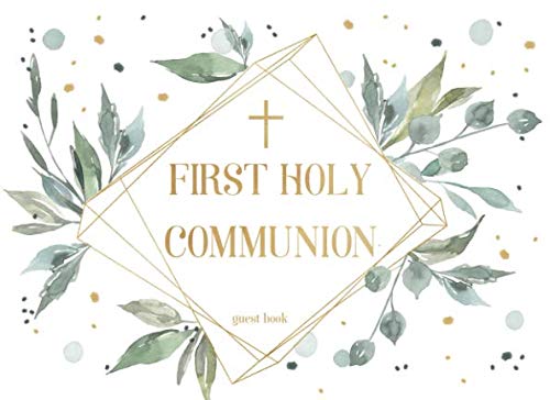 First Holy Communion: A Guest Book | Decorated with beautiful ...