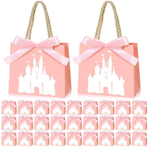Amazon.com: Sinload 25 Sets Small Princess Castle Party Favor Bags with ...