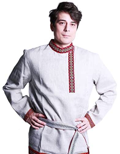 Amazon.com: Russian shirt men traditional wear kosovorotka boho shirt ...