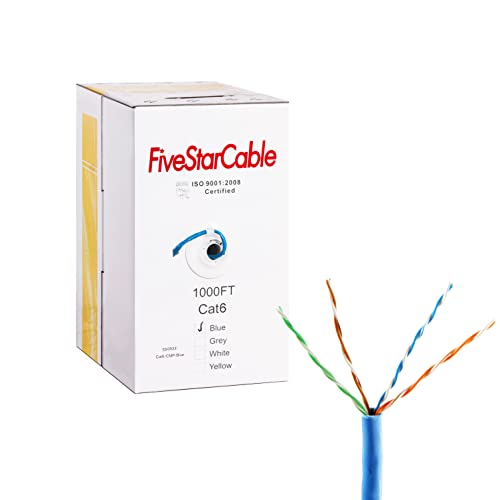 Snapklik.com : FiveStarCable Cat6 Plenum 23AWG CMP Rated Jacket Solid ...