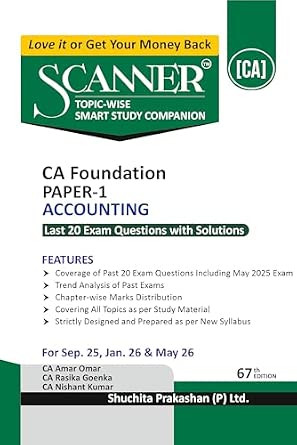 Buy Scanner CA Foundation | Paper-1: Accounting |For Sep 25, Jan 26 ...