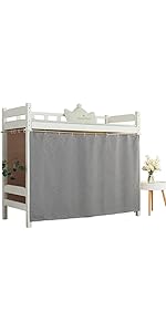 Amazon.com: Teanea Heavy-Duty Blackout Bottom Bunk Bed Curtains Privacy ...