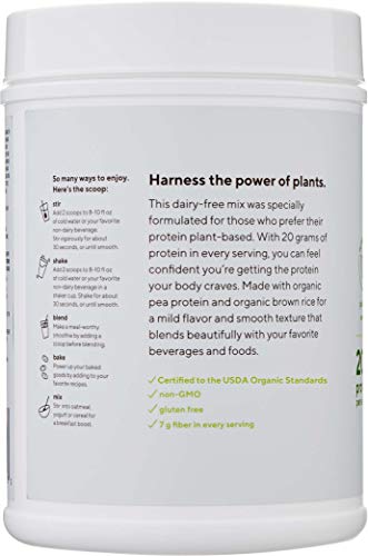 Amazon Brand - Revly Organic Plant-based Protein Powder, Chocolate, 1.5 ...