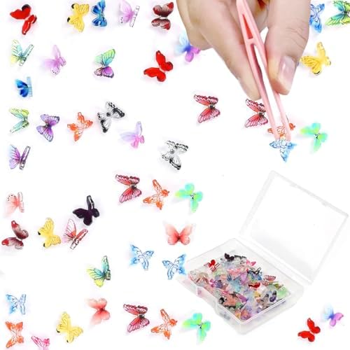 Amazon.com: ROTUHEY 40PCS Mini Butterfly Miniature Resin Mini Items ...