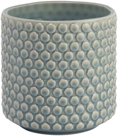 Amazon.com : The Bridge Collection Blue Ceramic Sun Beam Planter Pot ...