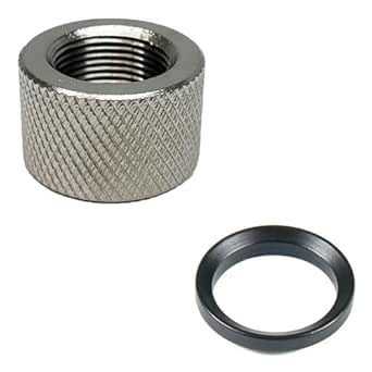 FSI Thread Protector 5/8x24 0.59 inch Long with Crush Washer (Silver ...