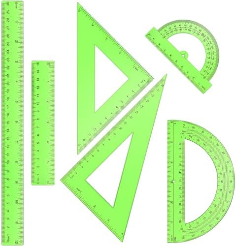 Amazon.com: 12 inches Plastic Ruler & 6 inch Straight Ruler & Plastic ...