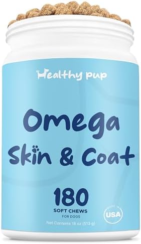Amazon.com : Skin and Coat Supplement for Dogs 33% More 120 Soft Chews, Omega 3 Fish Oil for Dog ...