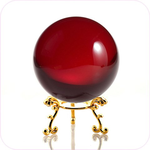 Amazon.com: Amlong Crystal Red Crystal Ball 60mm (2.3 inch) Including ...