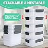 Amazon.com: YORY 5 cup Plastic Food Storage Containers with Lids ...