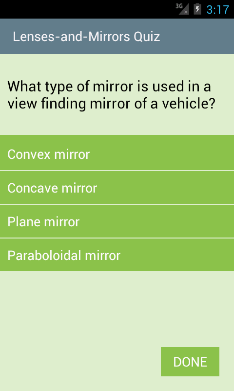 Lenses and Mirrors Quiz - App on Amazon Appstore