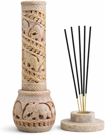 Amazon.com: Carry Me Hand Carved Soapstone Incense Stick Holder ...