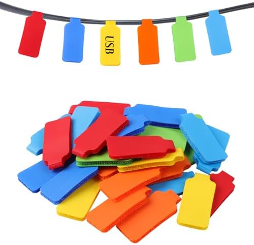 Pack of 36 Cable Labels, Cable Labelling Nylon Cable Labels, 6 Colours ...