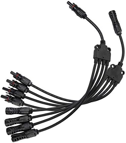 Amazon.com: BougeRV Solar Y Branch Connectors Extra Long Solar Panel Parallel Connectors 1 to 4 ...