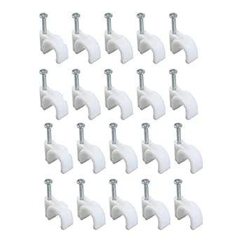 Amazon.com: Electrical Cable Wall Clip, 100Pcs 5mm Cable Clamp Round ...