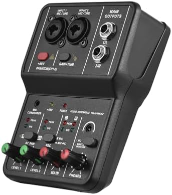 SHUAIGUO-1 Audio Interface Professional Recording Sound Card 16bit/48kHz Mini USB Audio ...