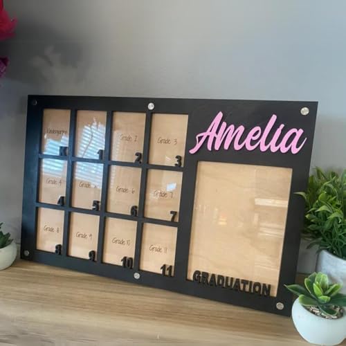 Amazon.com: School Picture Frame Pre-k To 12, Personalize Kindergarten ...