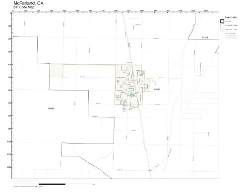 ZIP Code Wall Map of McFarland, CA ZIP Code Map Laminated: Amazon.com ...