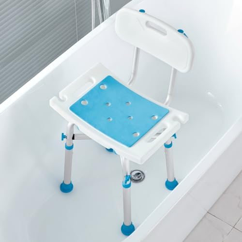 Amazon.com: GreenChief Shower Chair with Back Removable - Small Shower ...