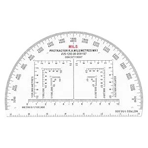 CYA Military Map Protractor for Land Navigation, Military Style UTM ...