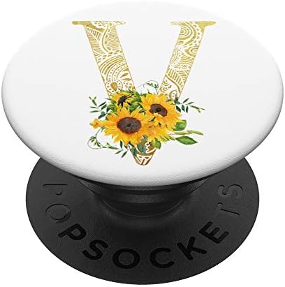 Amazon.com: Sunflower Pop Socket White Letter V - Phone Stand Popsocket ...