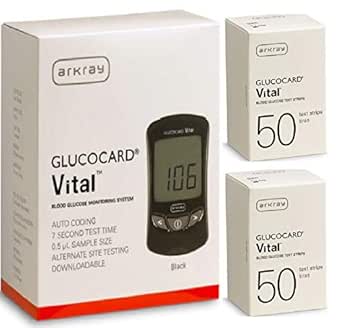 Amazon.com: Glucocard Vital Meter plus Test Strips (100 Count) Bundle ...